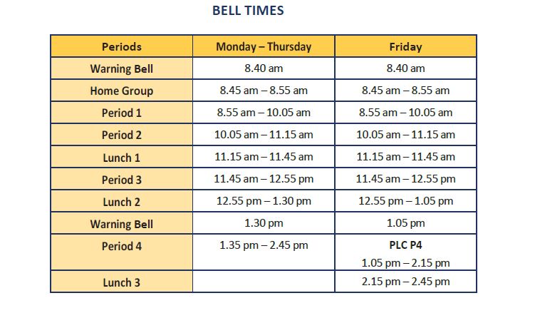 Bell Times